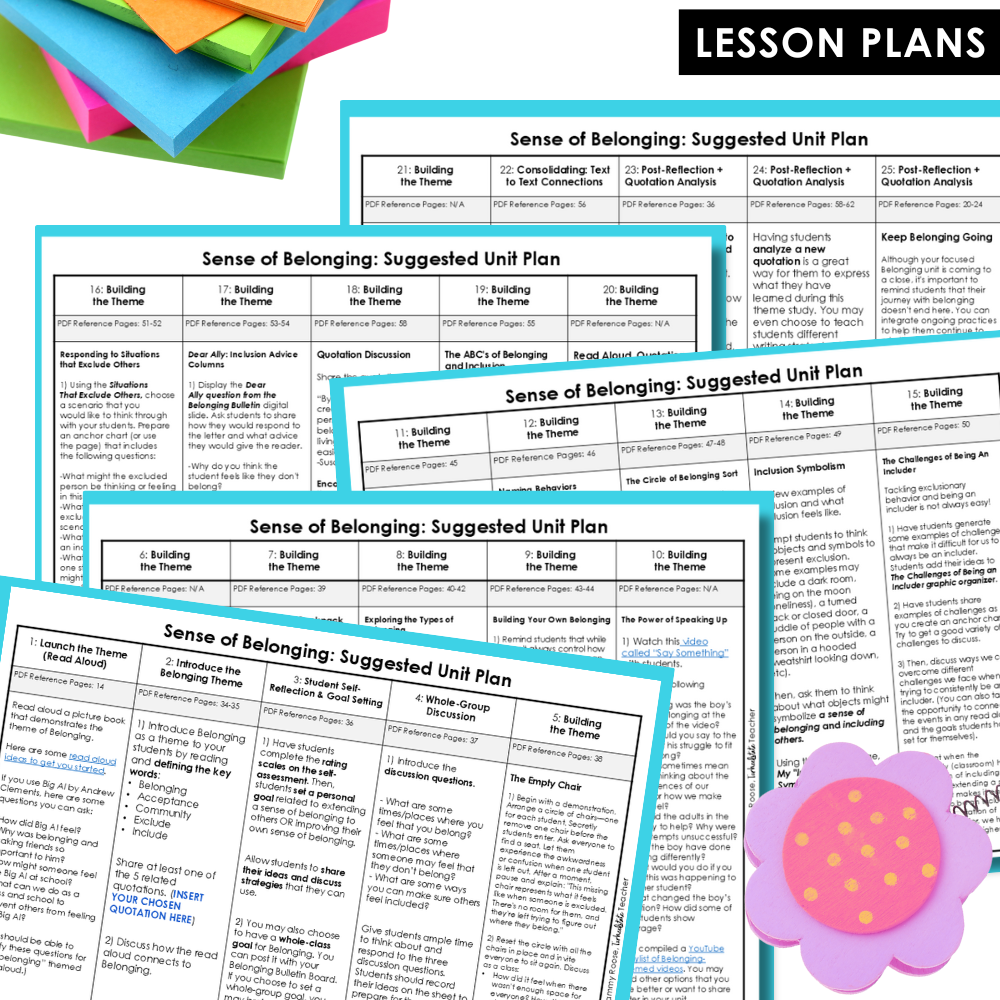 Sense of Belonging Free Unit - Tarheelstate Teacher
